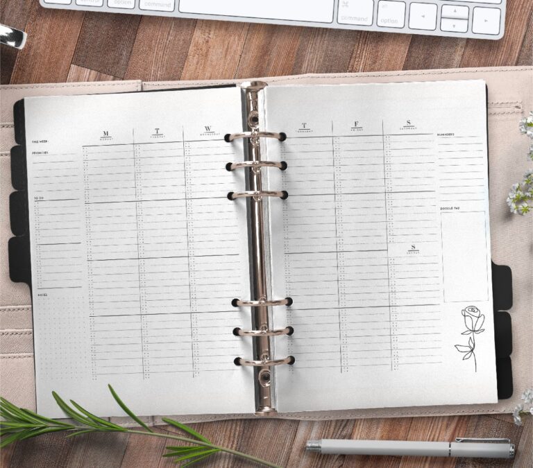 Free Printable Weekly Planner Pages On Two Page Layout - Free Planner