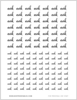 Free Printable Work Planner Stickers - World of Printables