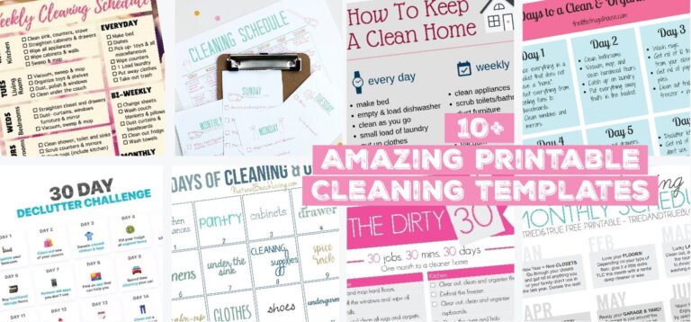 10+ Amazing Easy To Follow Free Printable Cleaning Schedule Templates