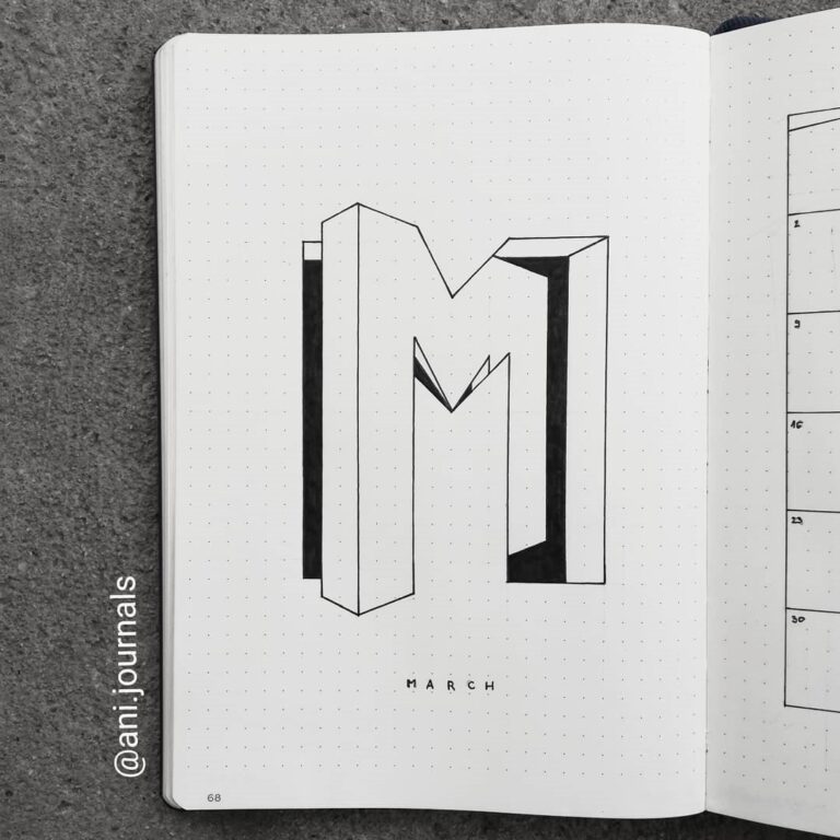 40 Best March Monthly Cover Ideas For Bullet Journals