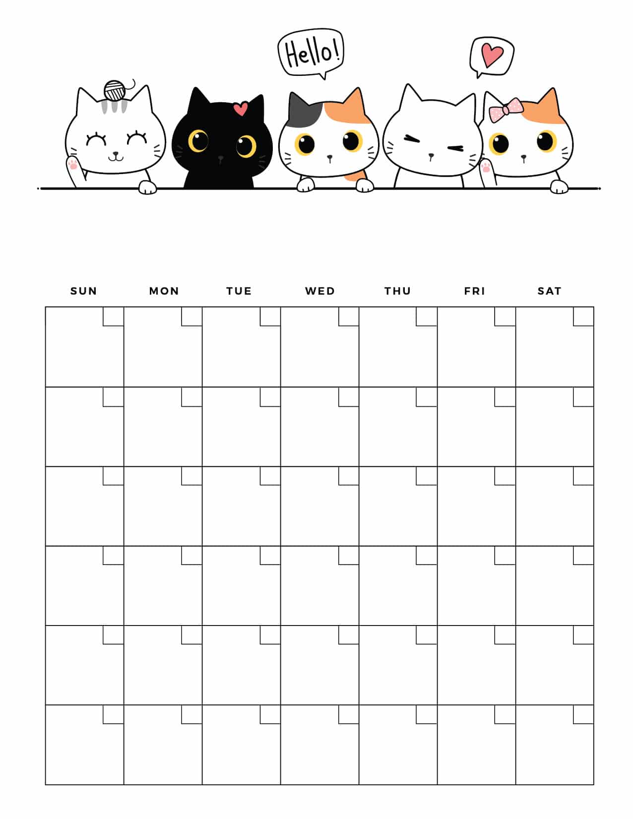 Blank Monthly Calendar Free Printable Blank Monthly Calendar Kali 