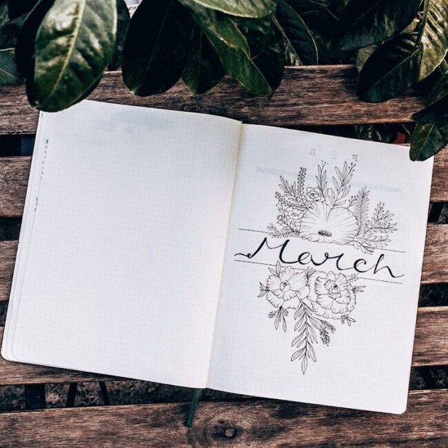 40 Best March Monthly Cover Ideas For Bullet Journals