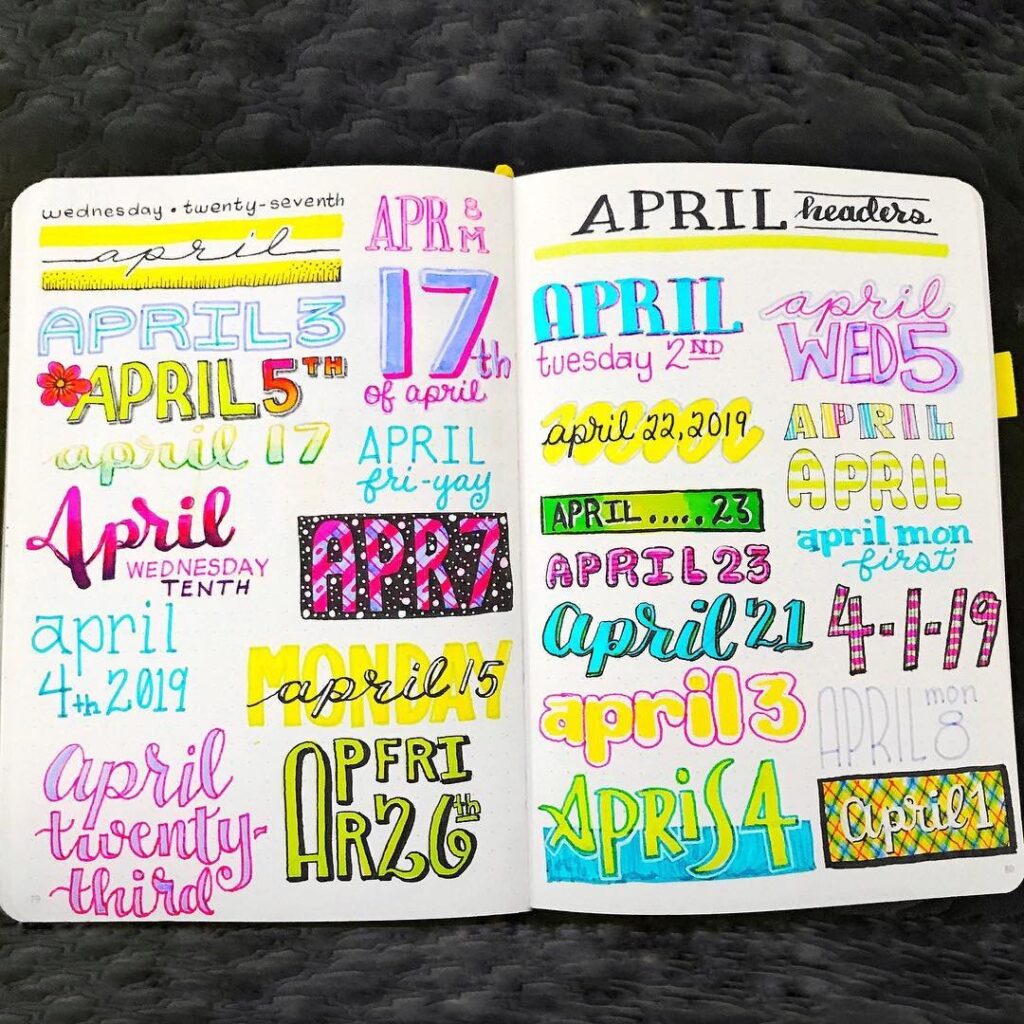 20 Easy Bullet Journal Header Ideas You Can Copy