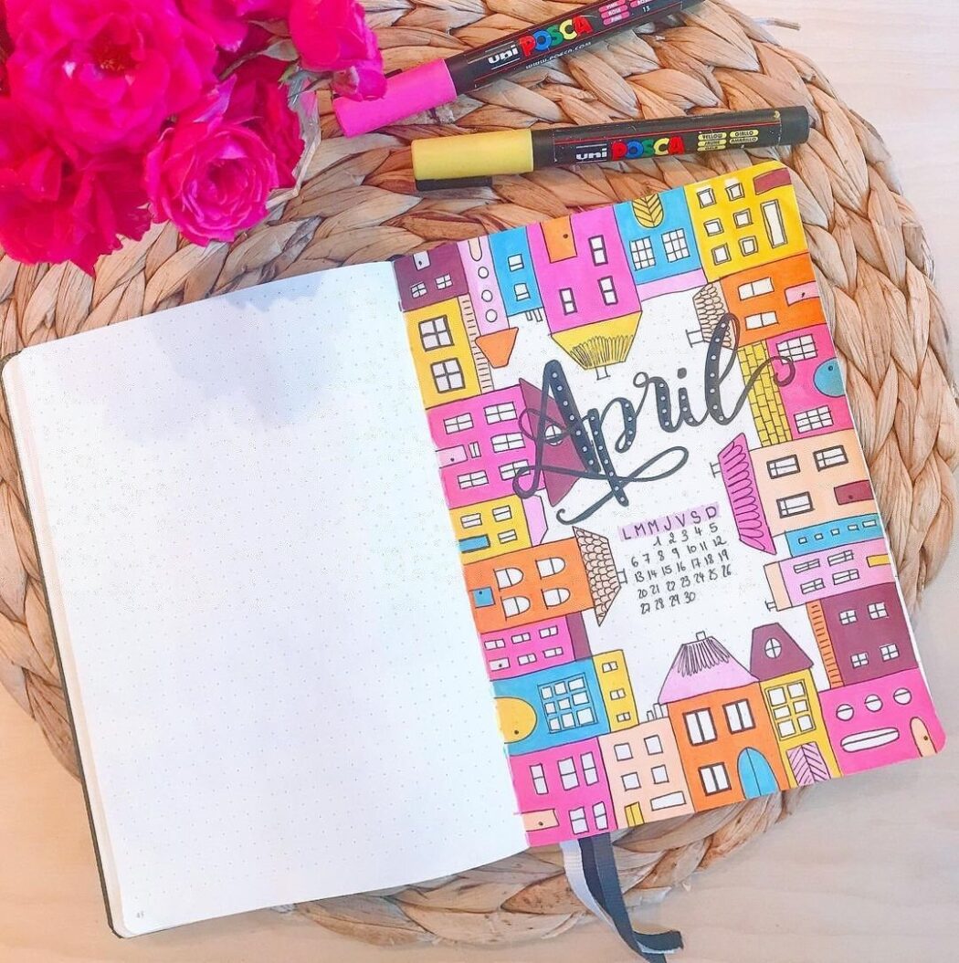 50 Best April Bullet Journal Covers To Try + Free Printables