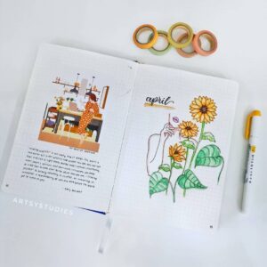 50 Best April Bullet Journal Covers To Try + Free Printables