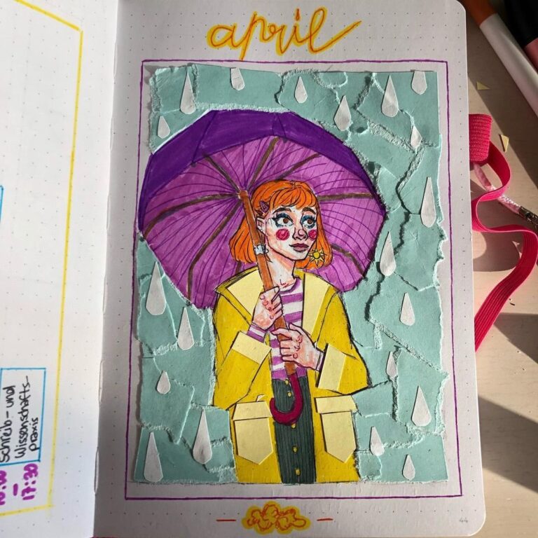 50 Best April Bullet Journal Covers To Try + Free Printables