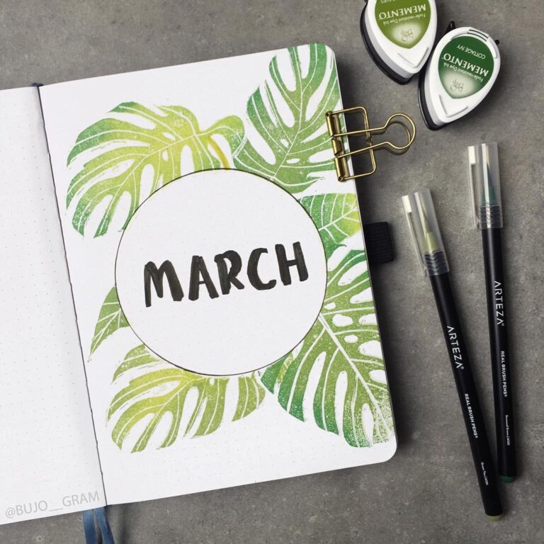 40 Best March Monthly Cover Ideas For Bullet Journals