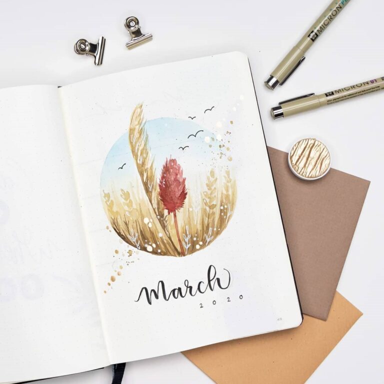 40 Best March Monthly Cover Ideas For Bullet Journals