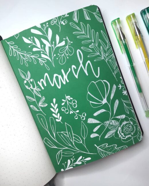 40 Best March Monthly Cover Ideas For Bullet Journals