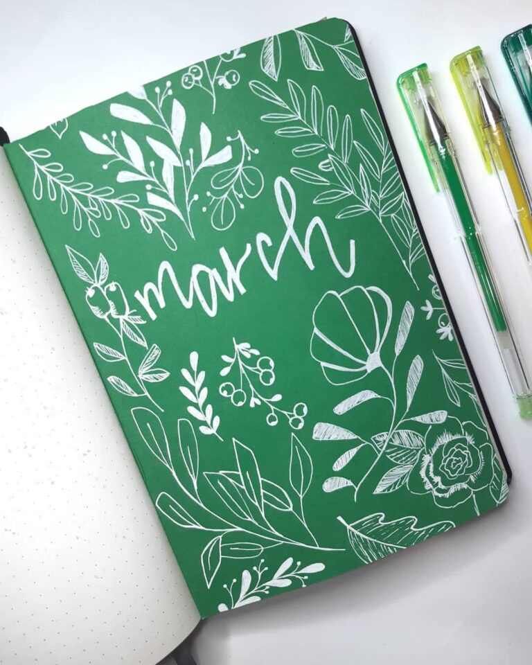 40 Best March Monthly Cover Ideas For Bullet Journals