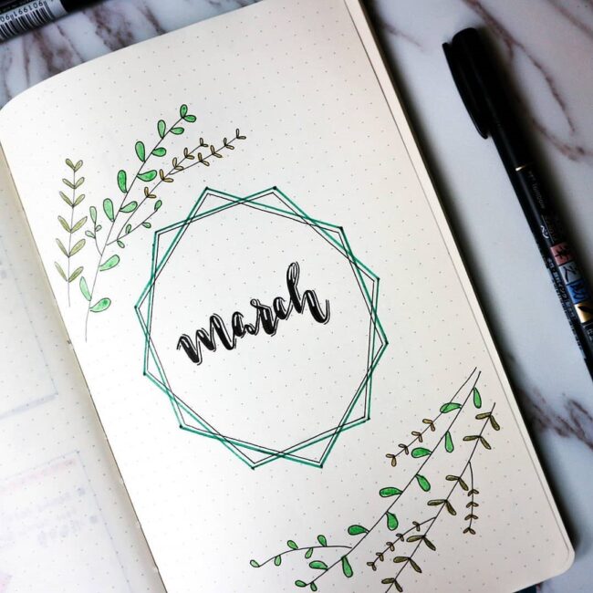 40 Best March Monthly Cover Ideas For Bullet Journals