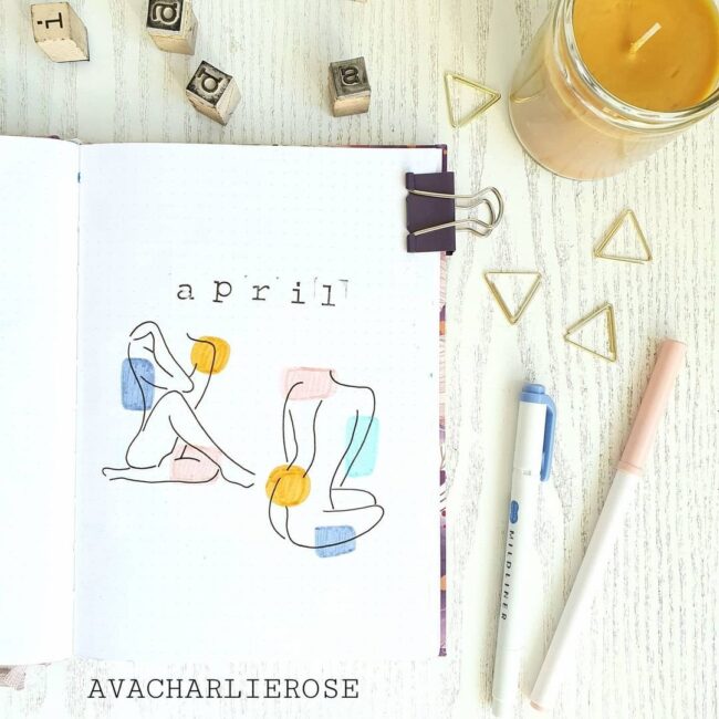 50 Best April Bullet Journal Covers To Try + Free Printables