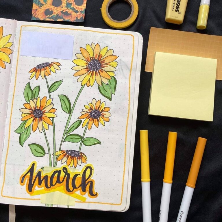 40 Best March Monthly Cover Ideas For Bullet Journals