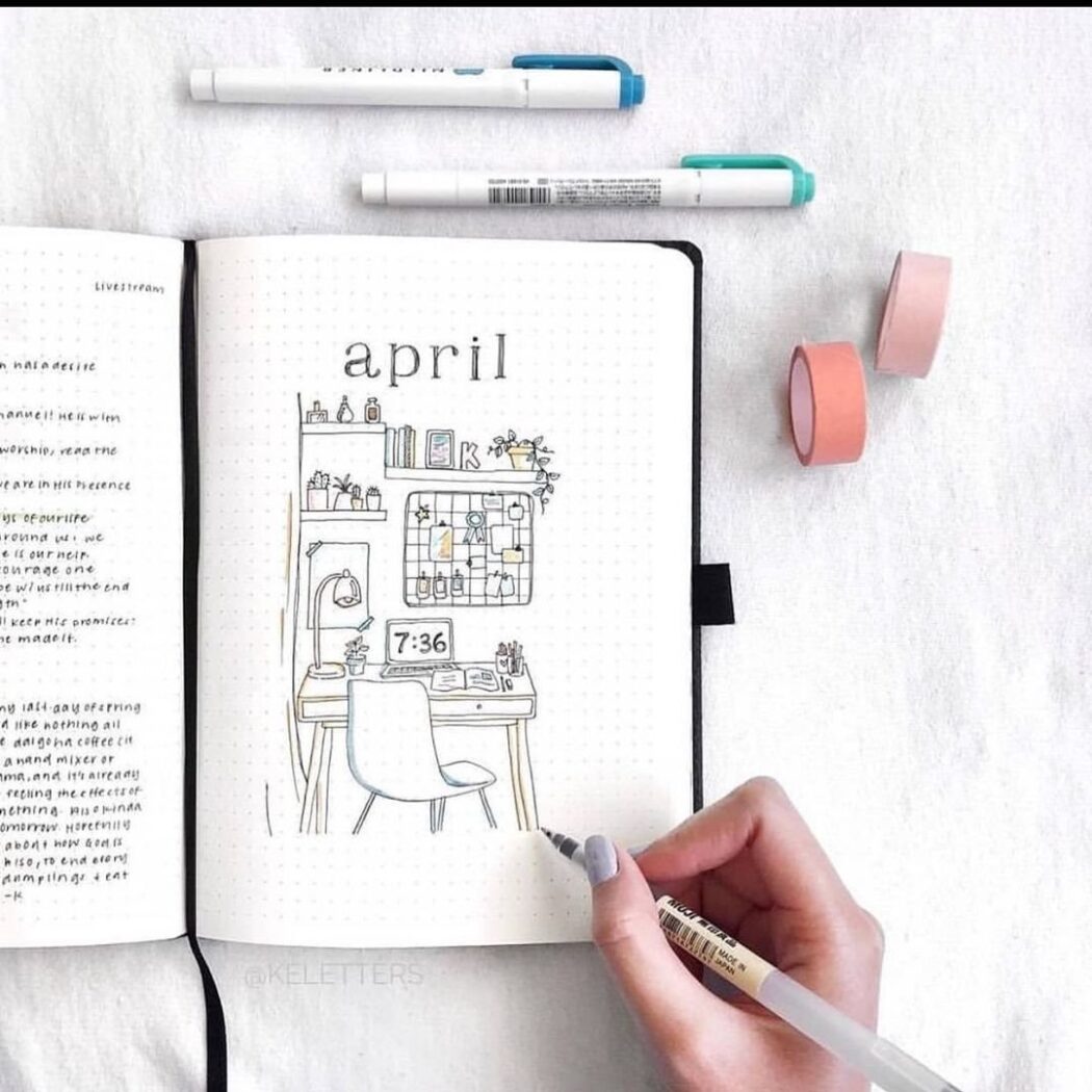 50 Best April Bullet Journal Covers To Try + Free Printables