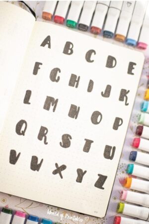 25 Best Bullet Journal Font Ideas + 25 Free Lettering Practice Sheets