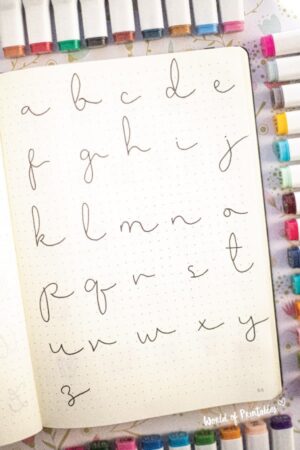 25 Best Bullet Journal Font Ideas + 25 Free Lettering Practice Sheets