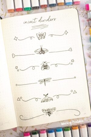 20+ Best Bullet Journal Divider Ideas + Free Practice Sheets