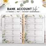 Bank Account Info & Credit Card Info Bundle - World of Printables