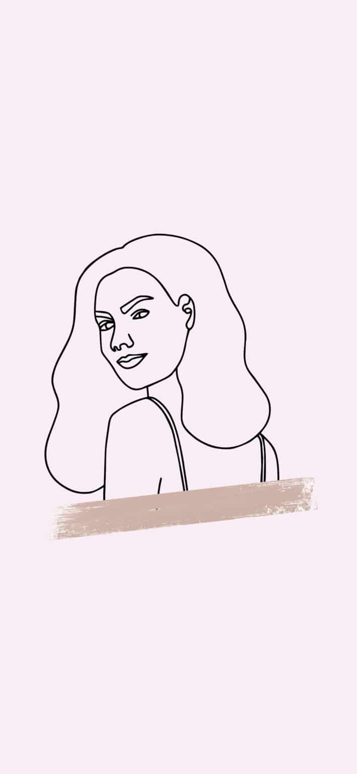 12 Stunning Line Art Girl iPhone Wallpaper and Wall Art You Need To Get!