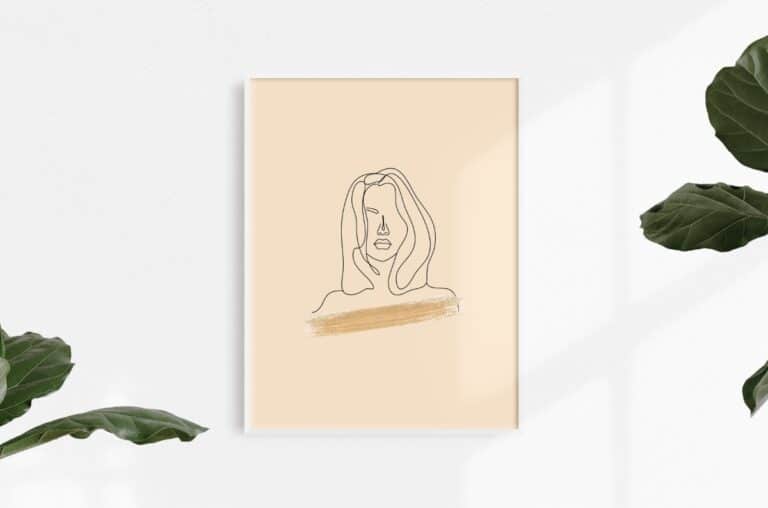 12 Stunning Line Art Girl iPhone Wallpaper and Wall Art You Need To Get!