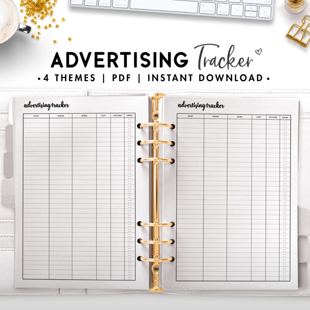 Advertising Tracker - World of Printables
