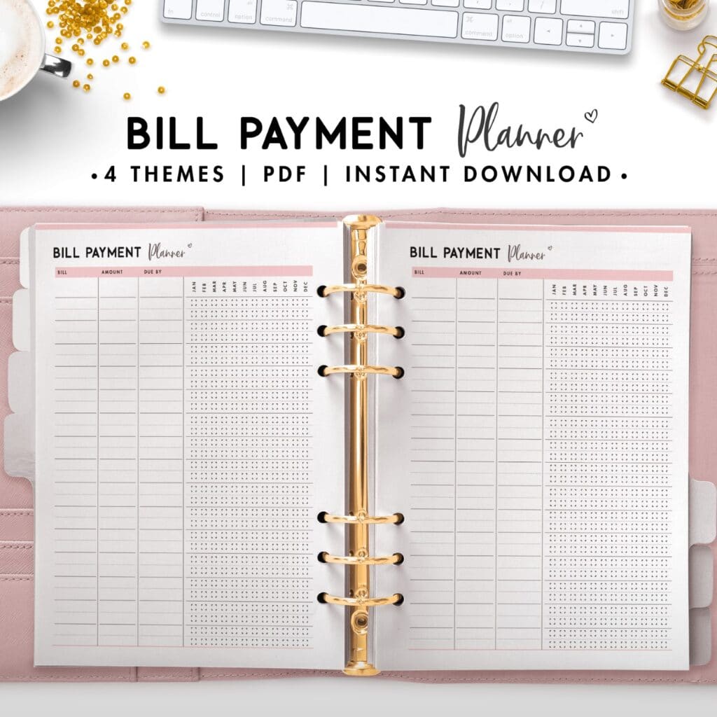 Bill Payment Planner - World of Printables