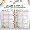 Bank Account Info & Credit Card Info Bundle - World of Printables