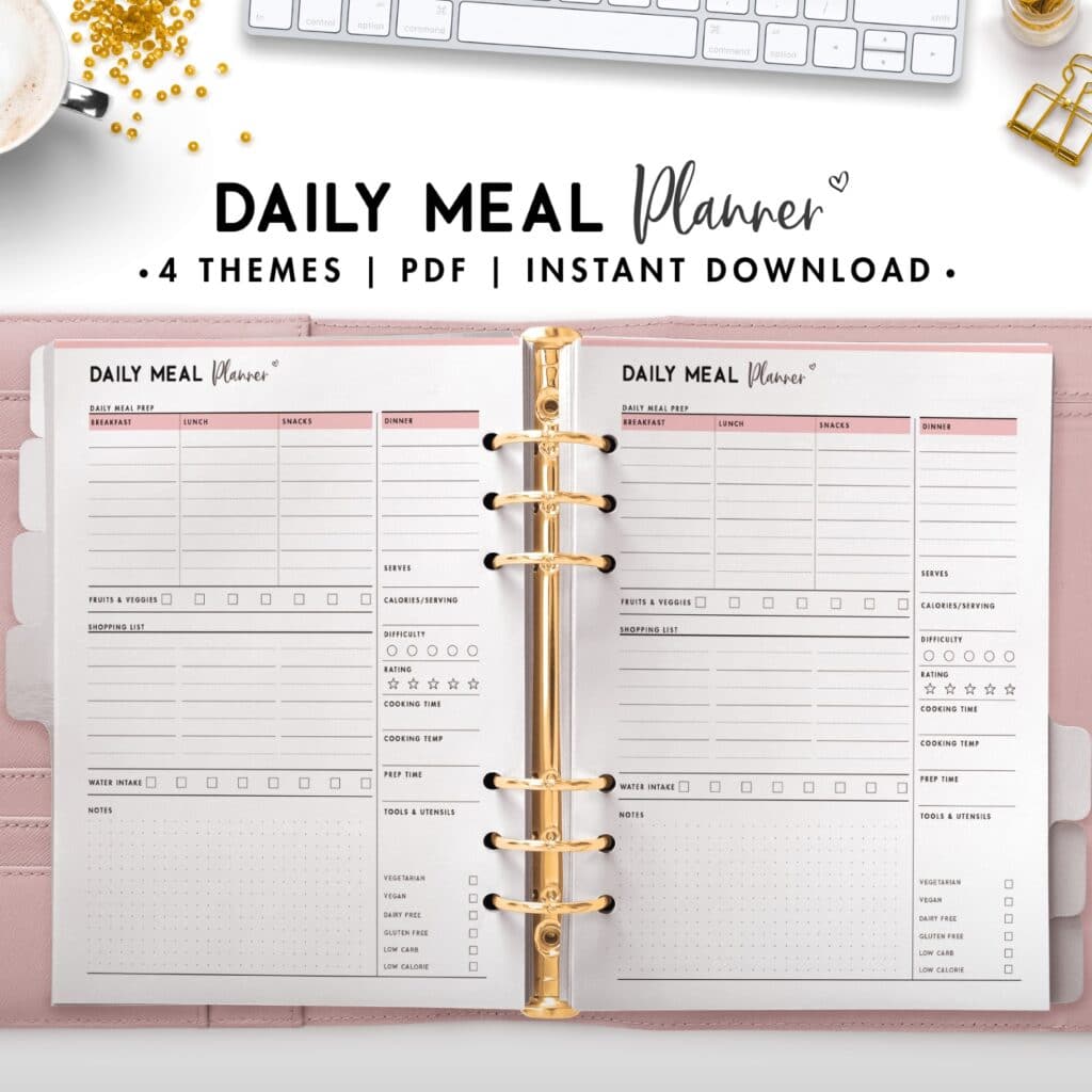 Daily Meal Planner - World of Printables