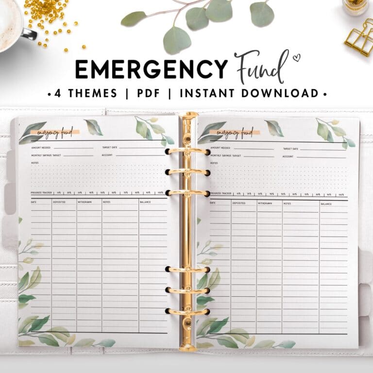 Emergency Fund - World of Printables