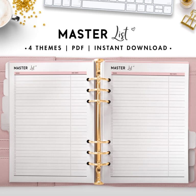 Master List - World of Printables