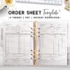 Order Sheet Template - World of Printables