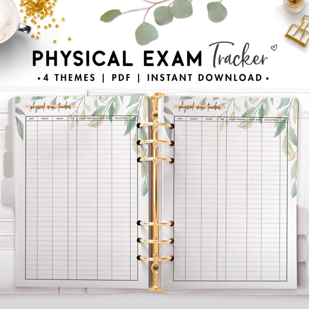 Physical Exam Tracker - World of Printables