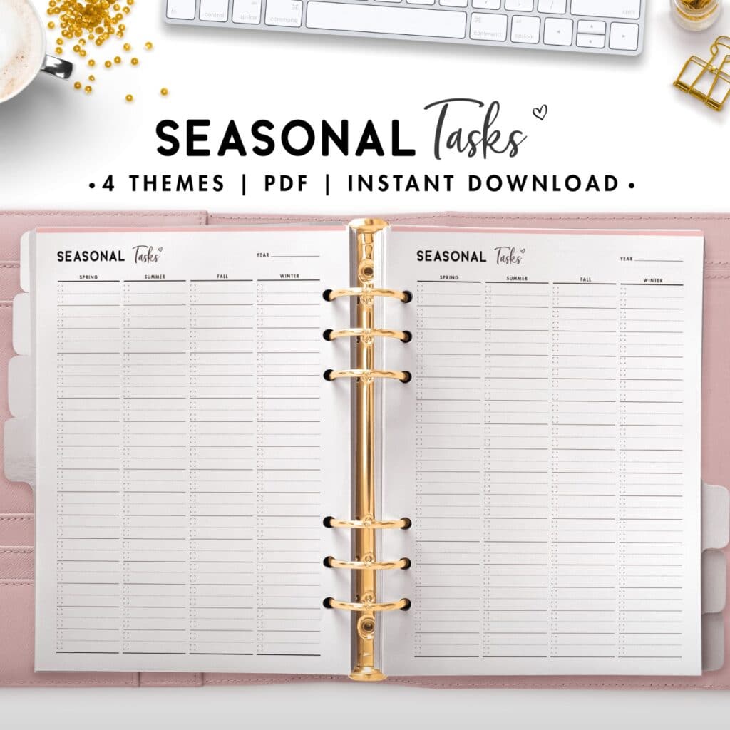 Seasonal Tasks - World of Printables