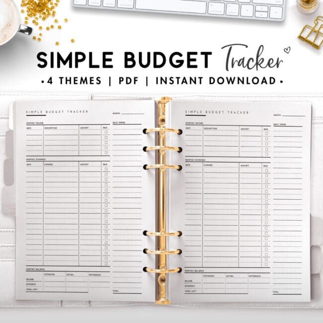 Simple Budget Tracker - World of Printables