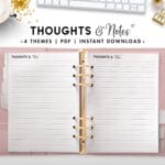 Thoughts & Notes - World of Printables