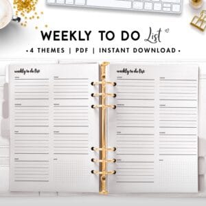 Weekly To Do List - World of Printables