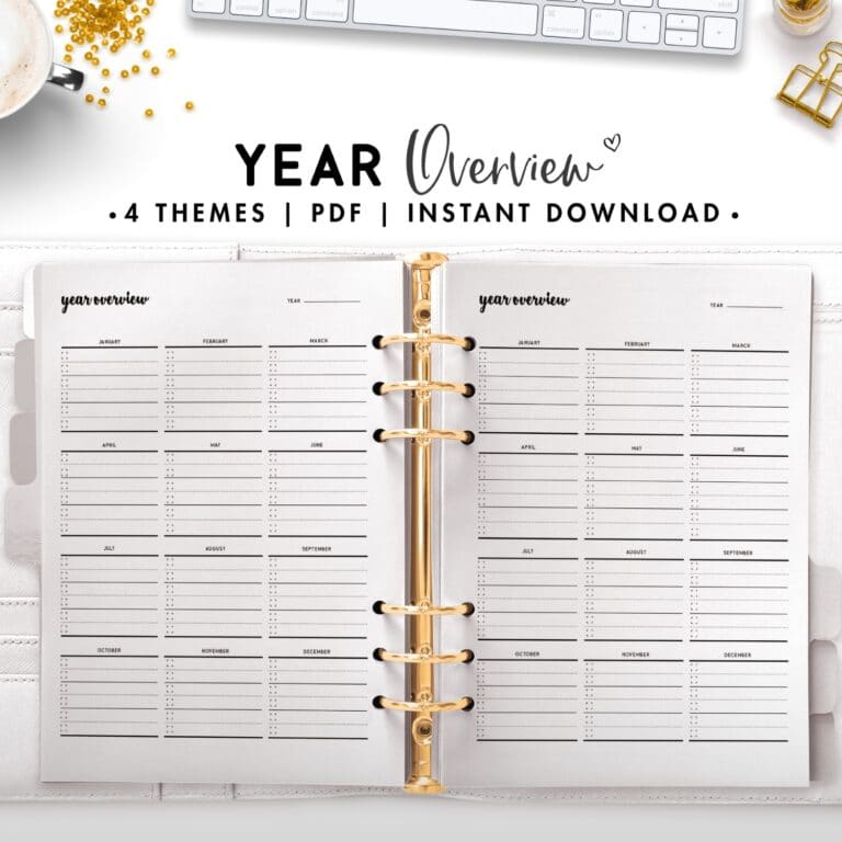 Year Overview - World of Printables