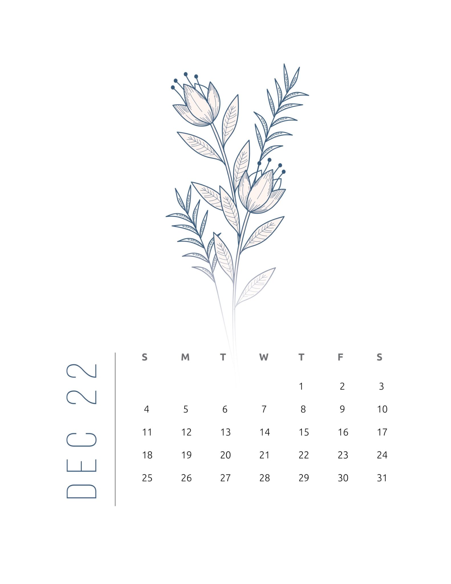 Free Printable December 2022 Calendars - World of Printables