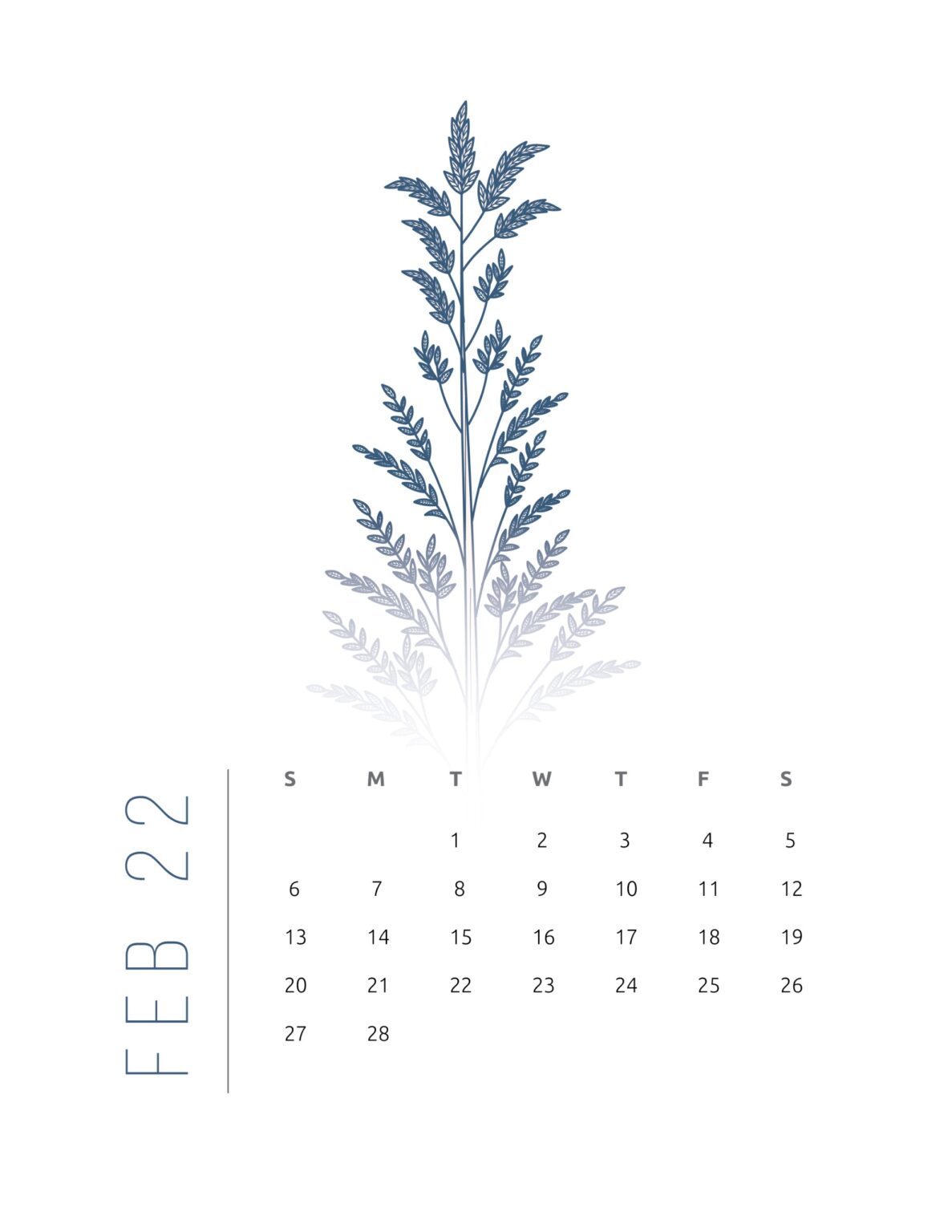 Free Printable February 2022 Calendars - World of Printables