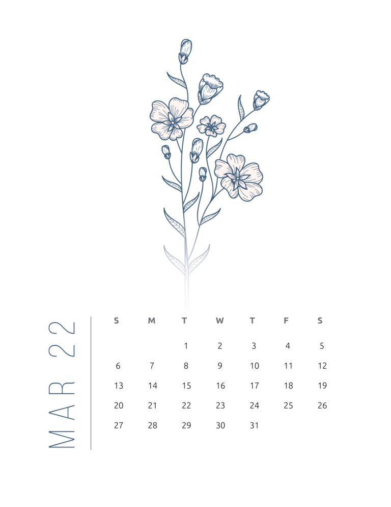 Free Printable March 2022 Calendars - World of Printables