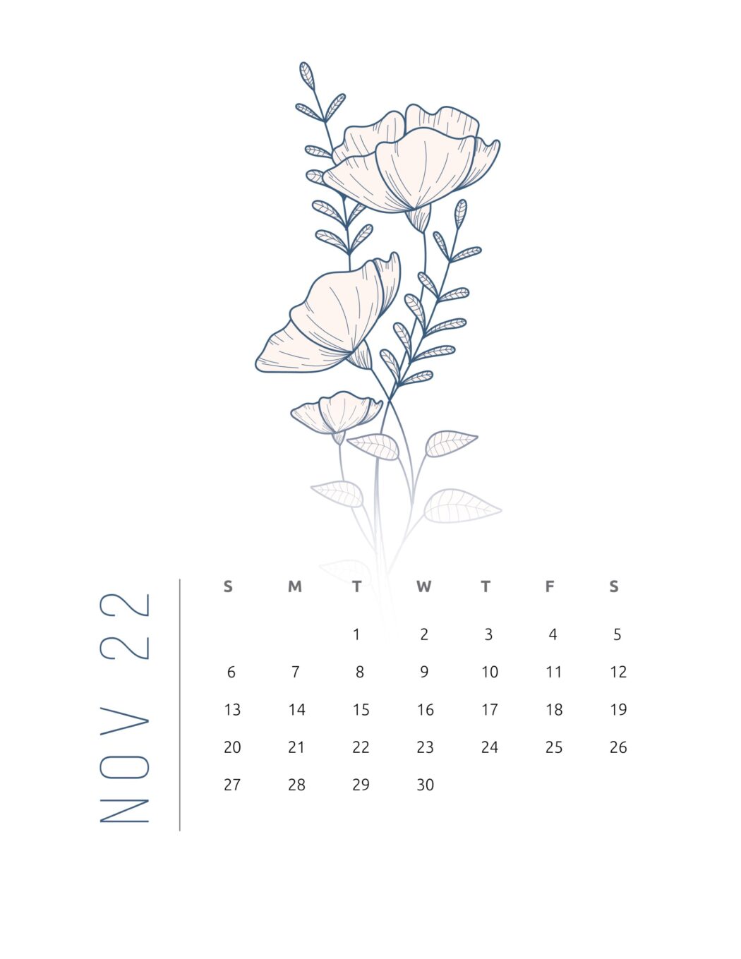 Free Printable November 2022 Calendars - World of Printables