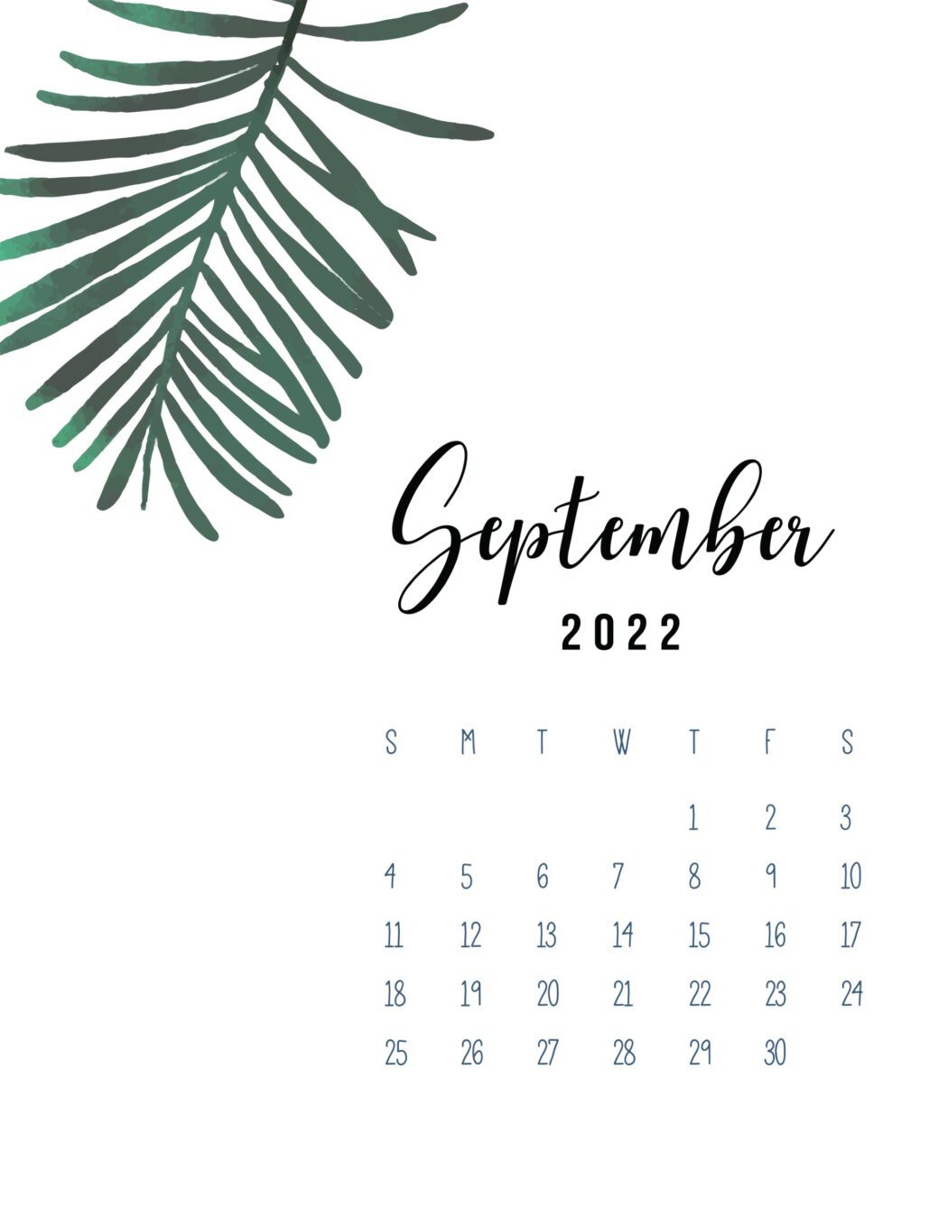 Free Printable September 2022 Calendars - World of Printables
