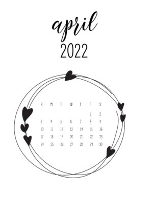 Free Printable April 2022 Calendars - World of Printables