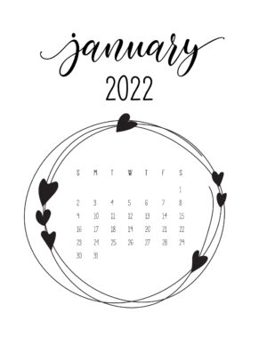 Free Printable January 2022 Calendars - World of Printables