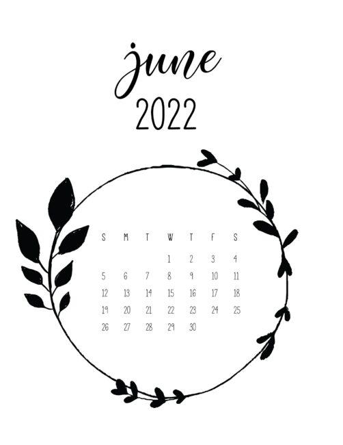 Free Printable June 2022 Calendars - 100's of Styles - All Free!