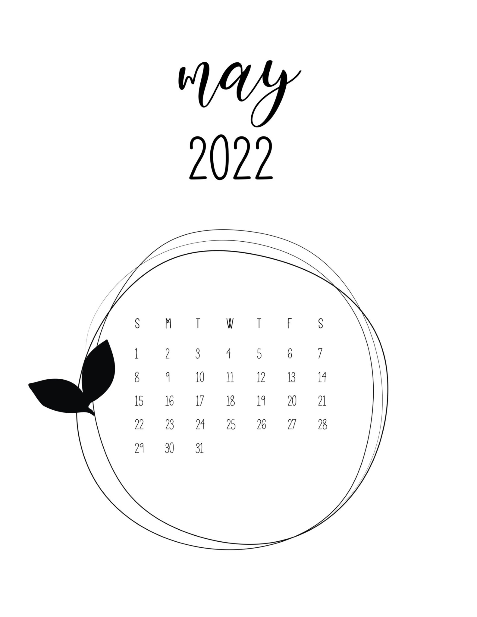 Free Printable May 2022 Calendars - World of Printables