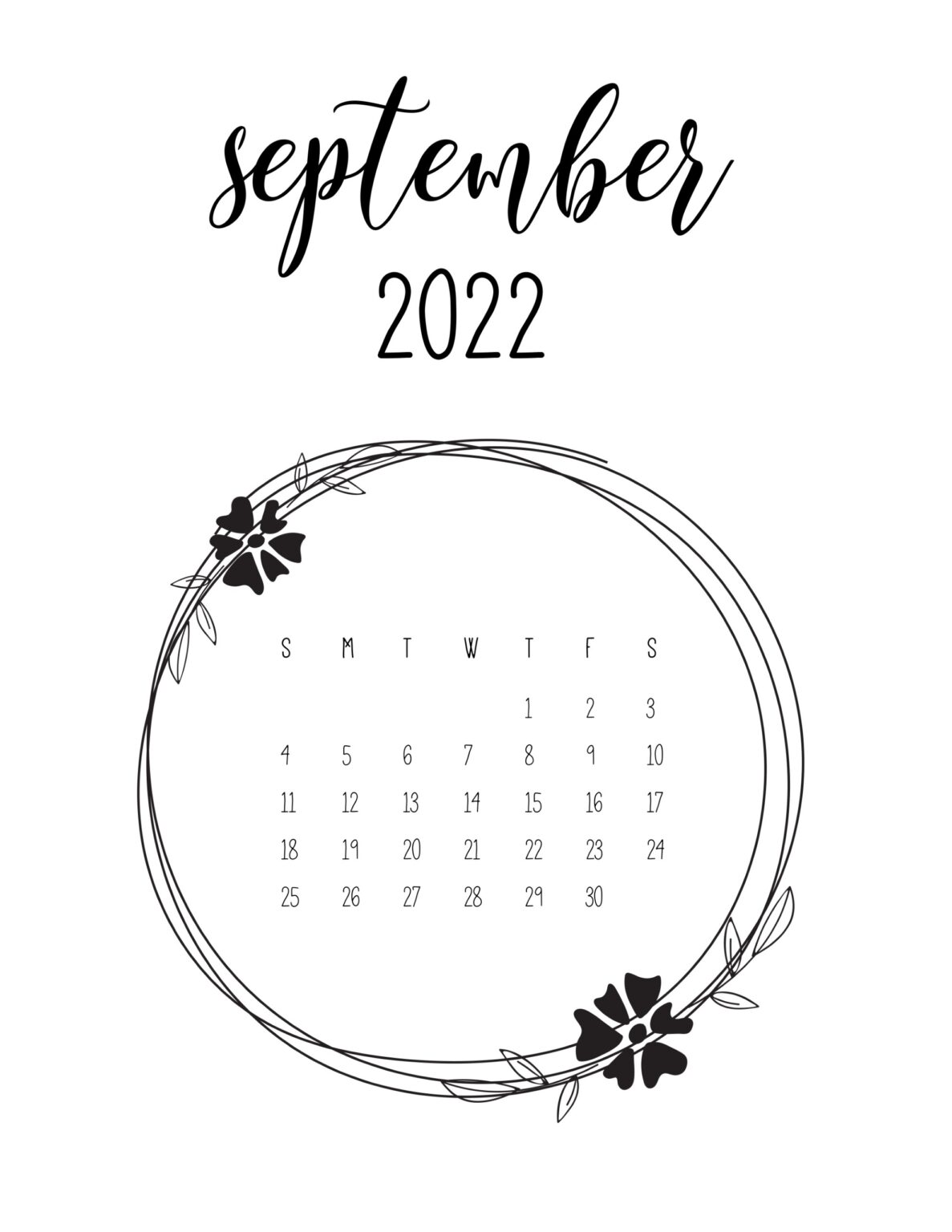Free Printable September 2022 Calendars - World of Printables