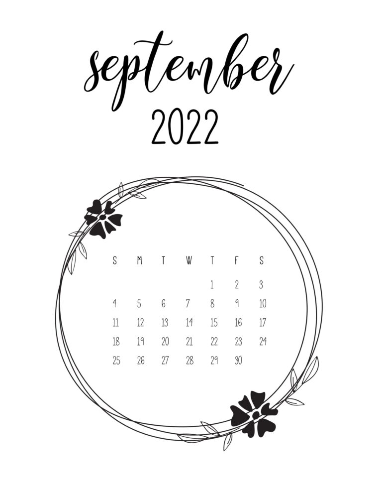 Free Printable September 2022 Calendars - World of Printables