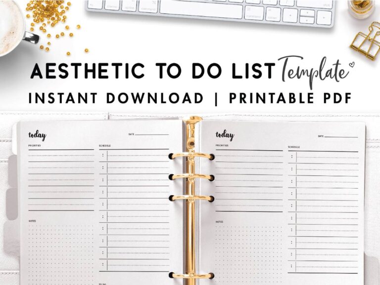 FREE Aesthetic To Do List Template PDF World Of Printables