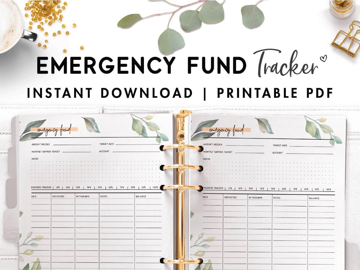 Free Printable Emergency Fund Tracker - World of Printables Free Printable Emergency Fund Tracker - World of Printables